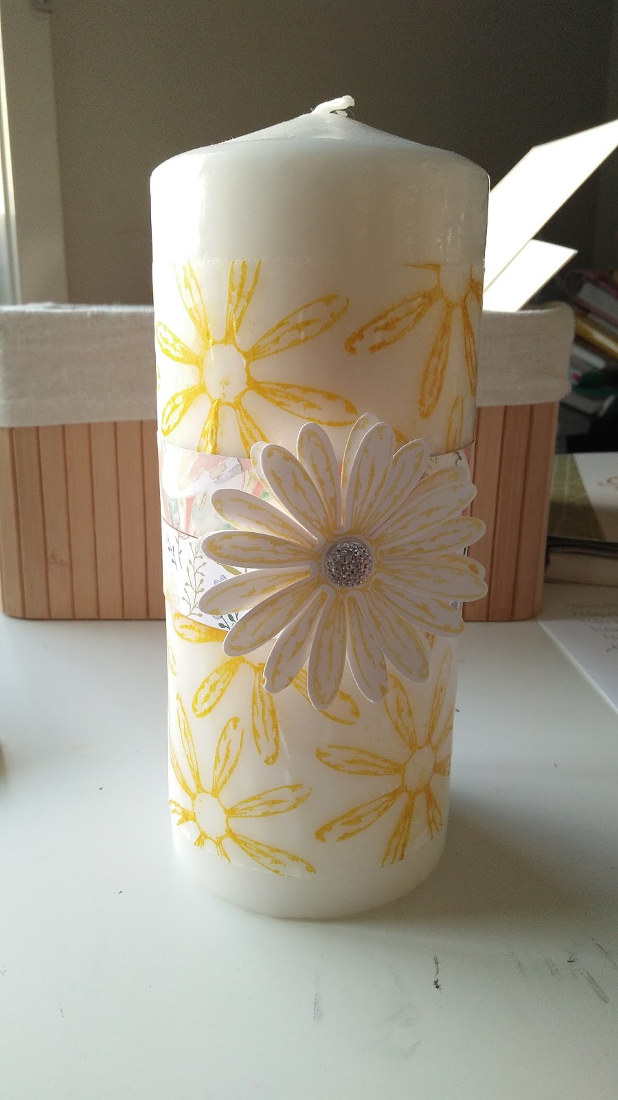 My Crafted Creations: Stamped On Candles