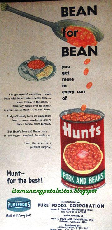 ISA MUNANG PATALASTAS: 246. Hunt for the Best: HUNT’S PORK & BEANS ...