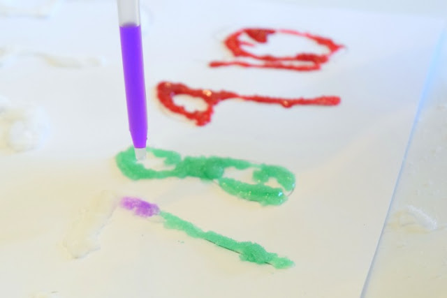 Salt Painted Numbers | What Can We Do With Paper And Glue