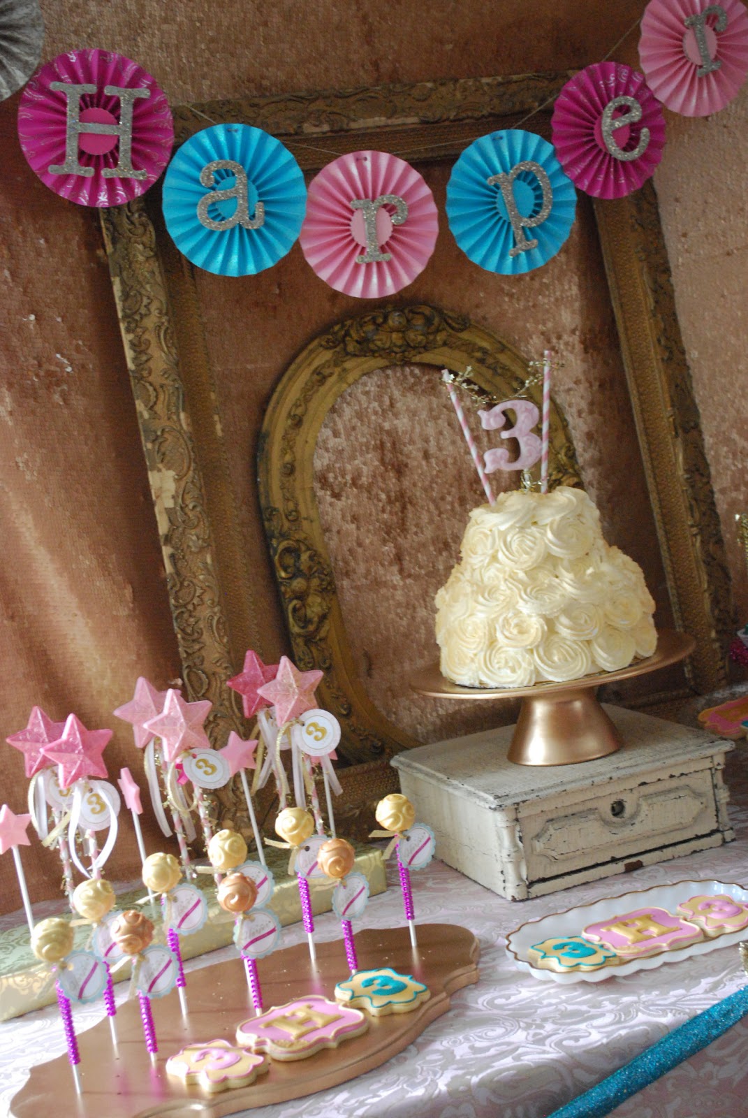 Sweet Cheeks Tasty Treats: Harper's {GOLDEN} 3rd Birthday!