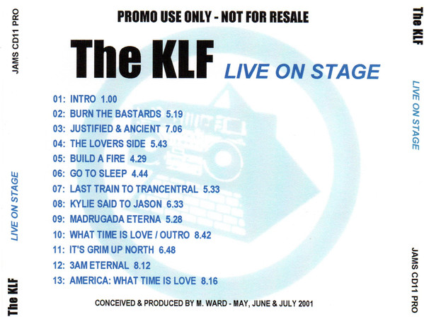 DARK CIRCLE ROOM: The KLF ‎– Live On Stage - Bootleg (Flac)