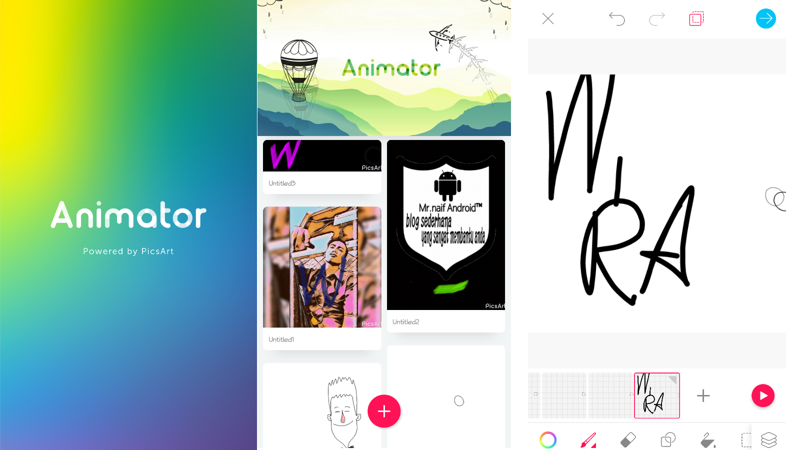 cara membuat gambar animasi mudah dan gampang di android - Mr.naif android™