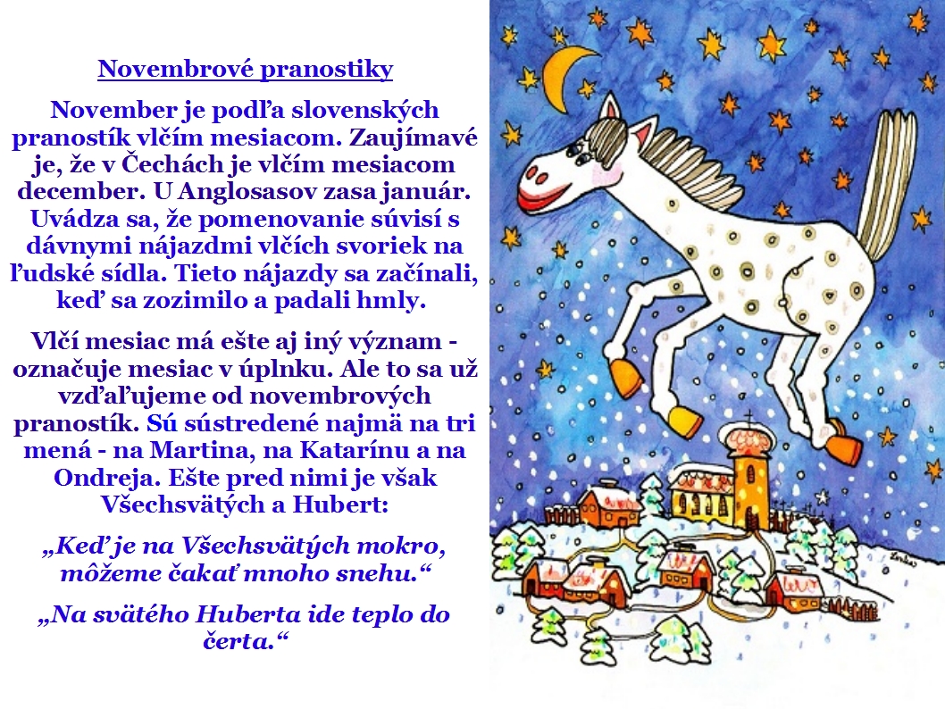 Školský klub detí: Martin na bielom koni a novembrové pranostiky v triedach Maťka a Kubka a ...