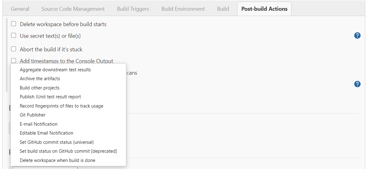 Jenkins Project creation and multiple options for build for Continues ...