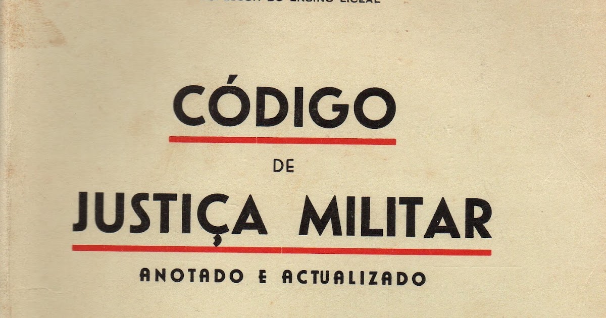 Alfarrabista Quinto Planeta: Código de Justiça Militar - Anotado e ...