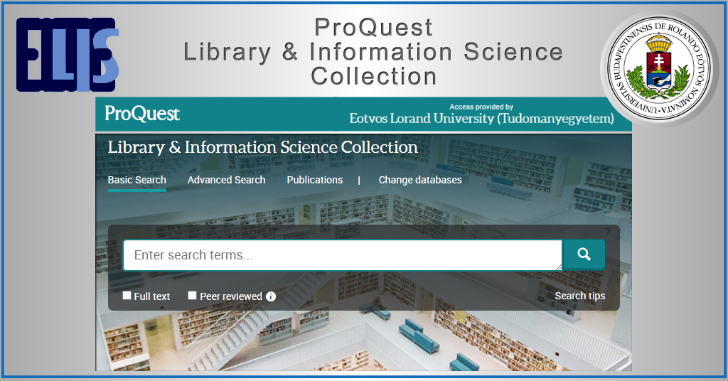 ELTE LIS – Blog: ProQuest Library & Information Science Collection