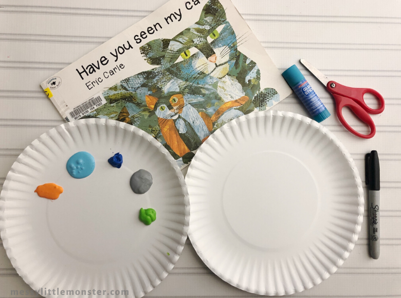 Colourful And Cute Paper Plate Cat Craft Messy Little Monster