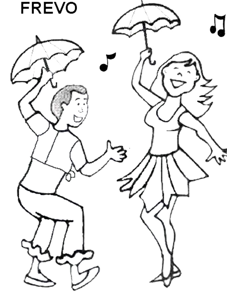 A história do Carnaval para colorir ~ Atividade para imprimir