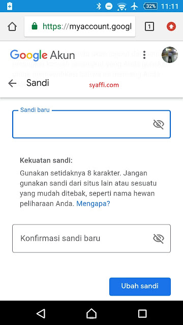 Cara Membuat Kata Sandi Baru Akun Google