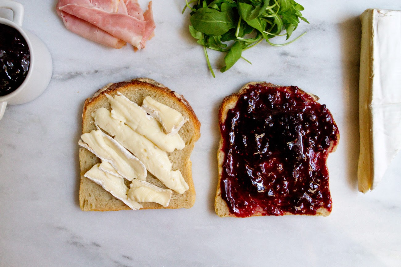 Little Market Kitchen: Toasted Ham, Brie, and Raspberry Sandwiches