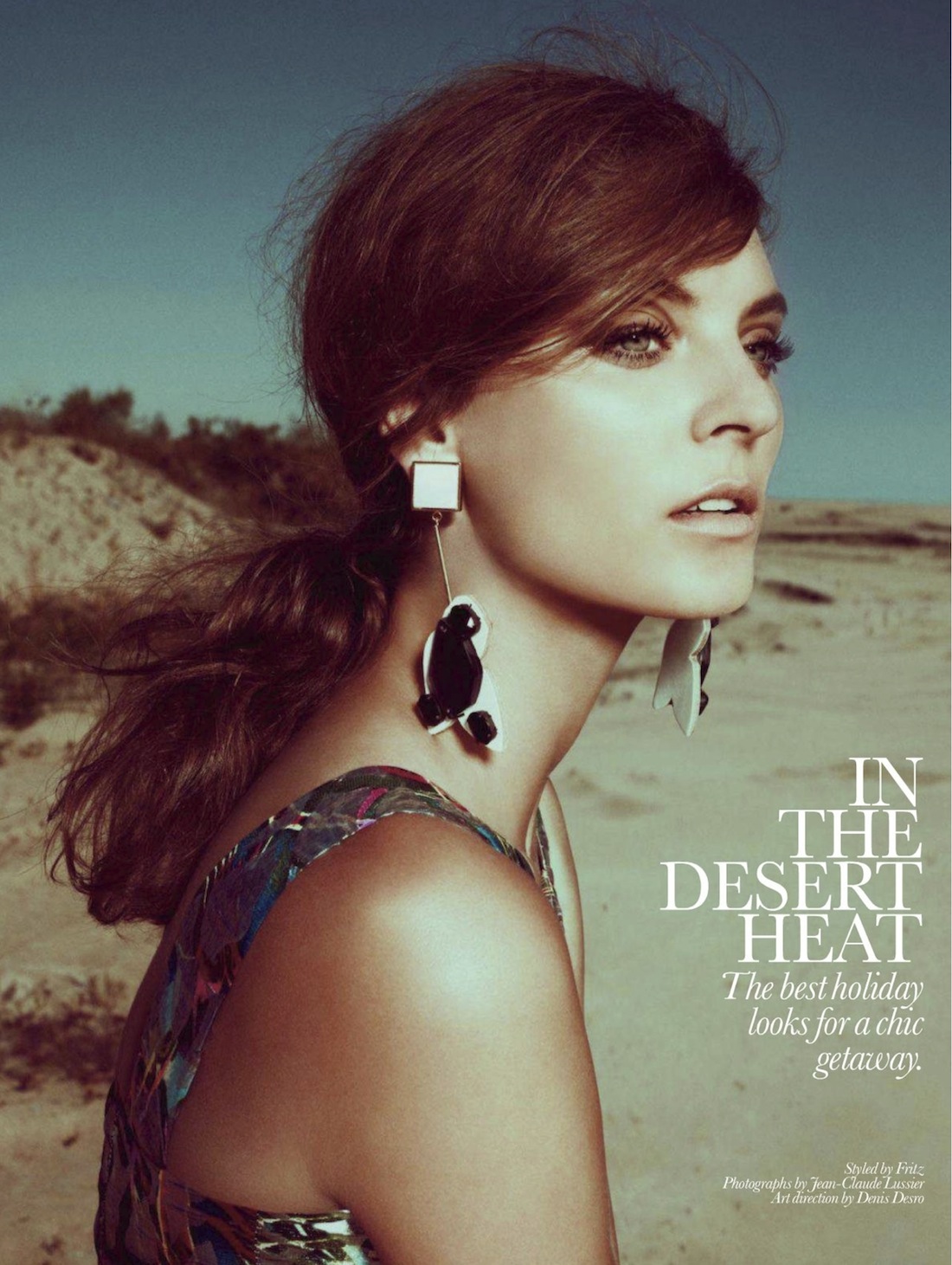 in the desert heat: elyse saunders by jean-claude lussier for elle ...