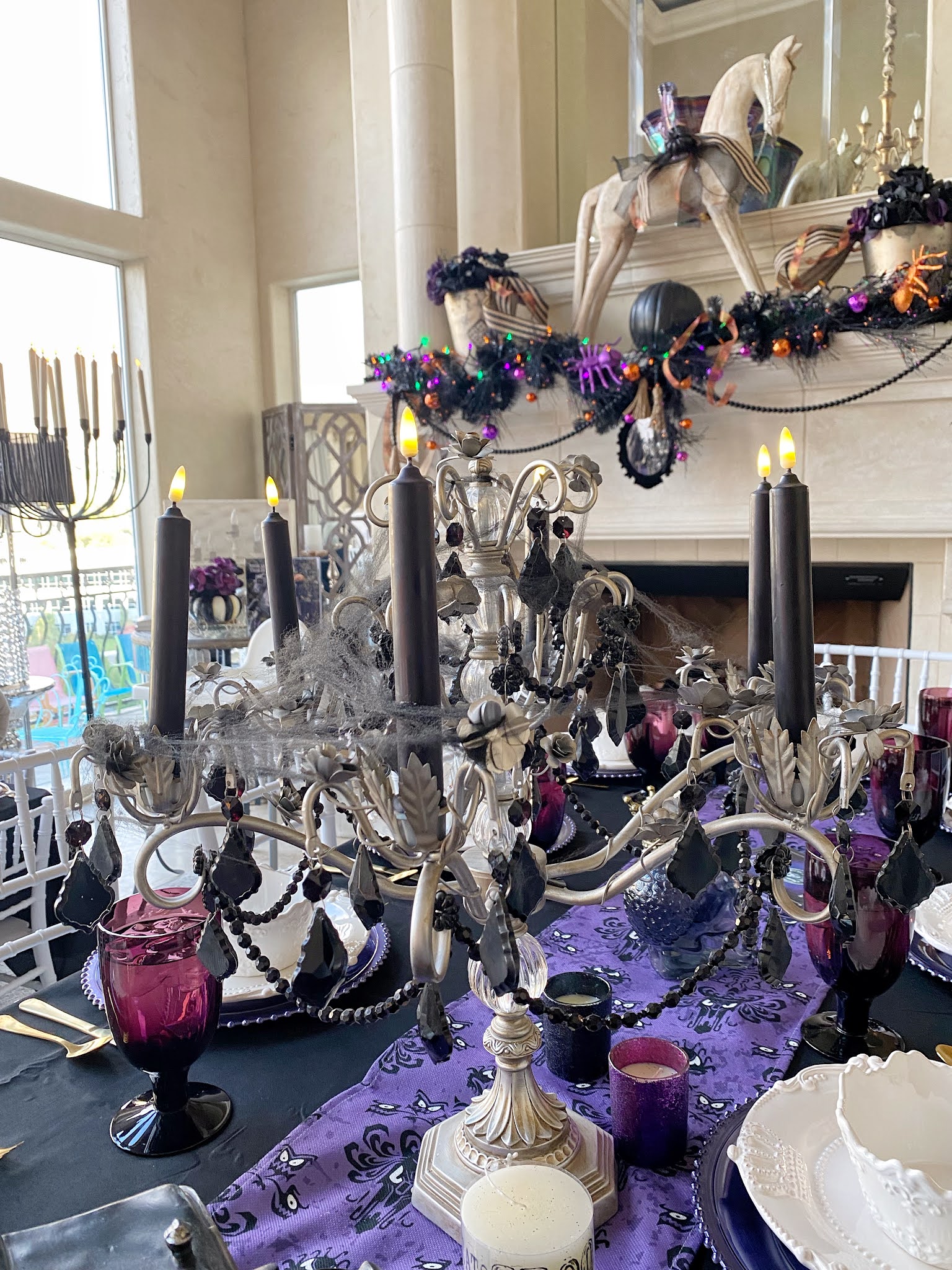 Disneys Haunted Mansion Tablescape - Purple Chocolat Home