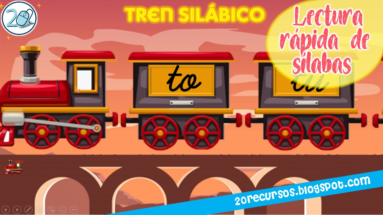 Tren silábico interactivo - 20recursos