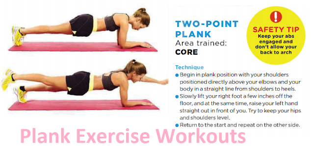 Two Point Plank Exercise Variations | Plank Exercises Routine | Plank ...