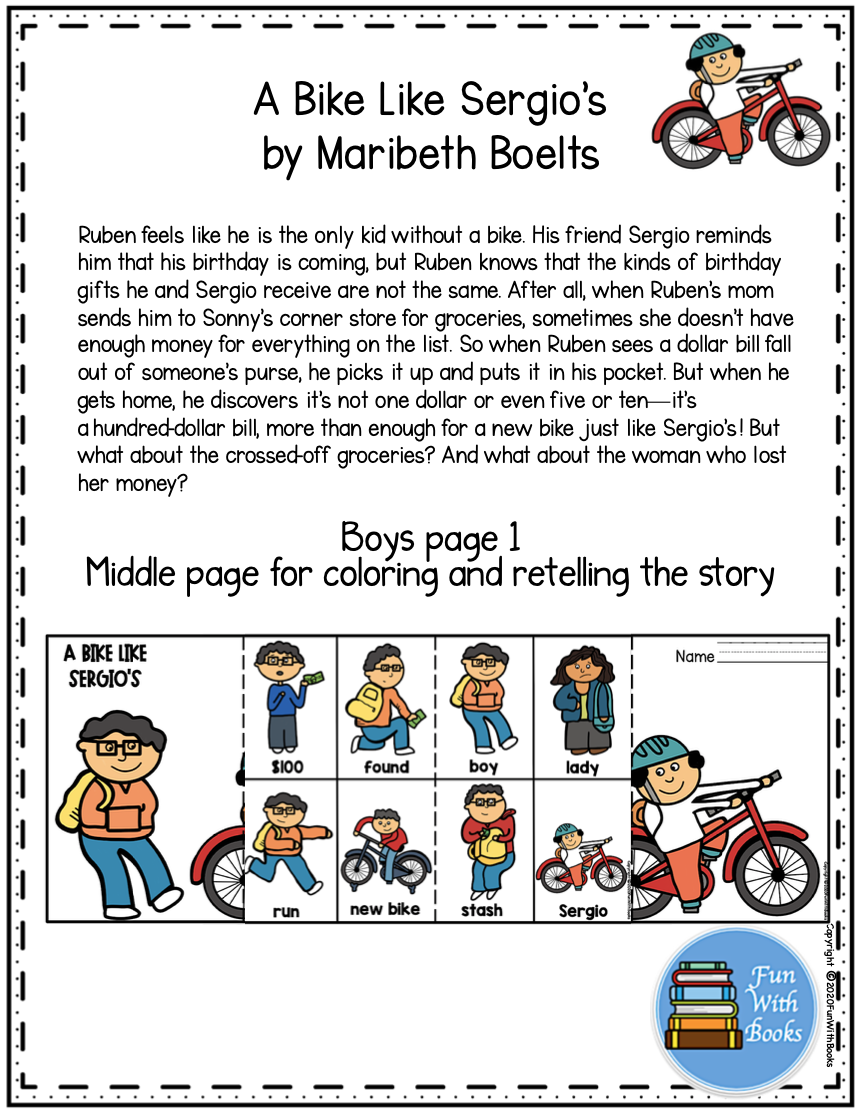 A BIKE LIKE SERGIO'S BOOK CRAFT ~ Book Units by Lynn