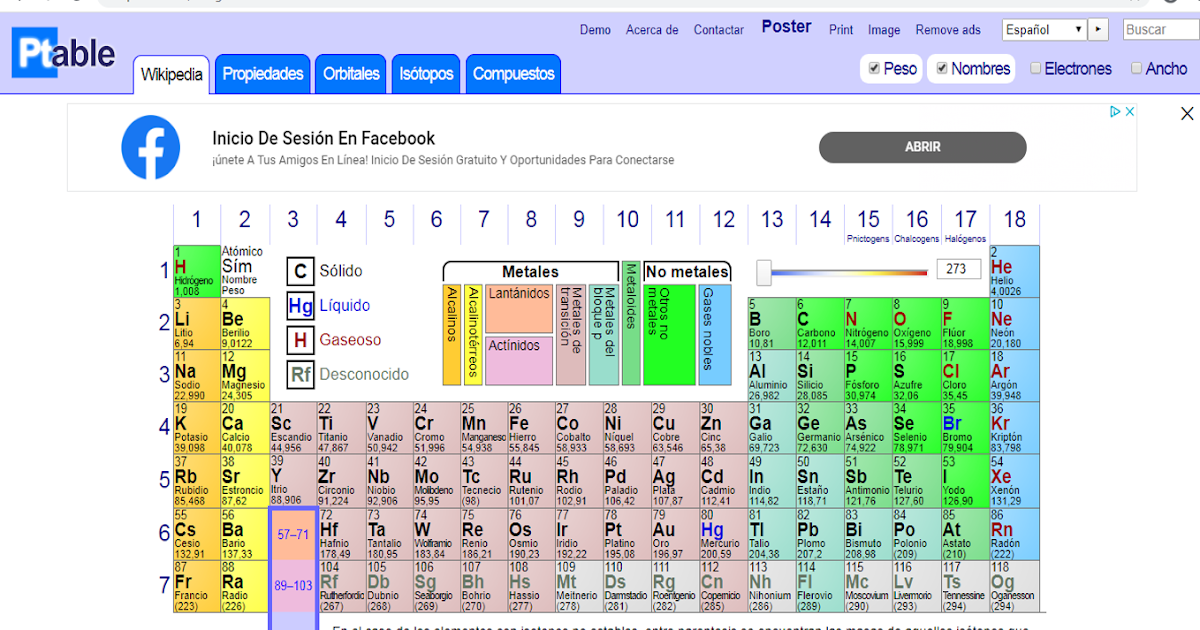 Biblioteca Escolar Manuel Ramos Hernández: TABLA PERIÓDICA INTERACTIVA