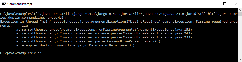 Inspired by Actual Events: Java Command-Line Interfaces (Part 15): Jargo