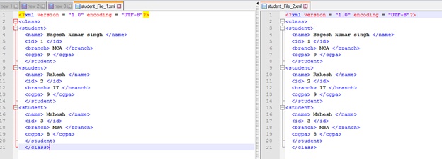 Microsoft Business Intelligence Compare Two Xml Files And Find The Difference Of Both File