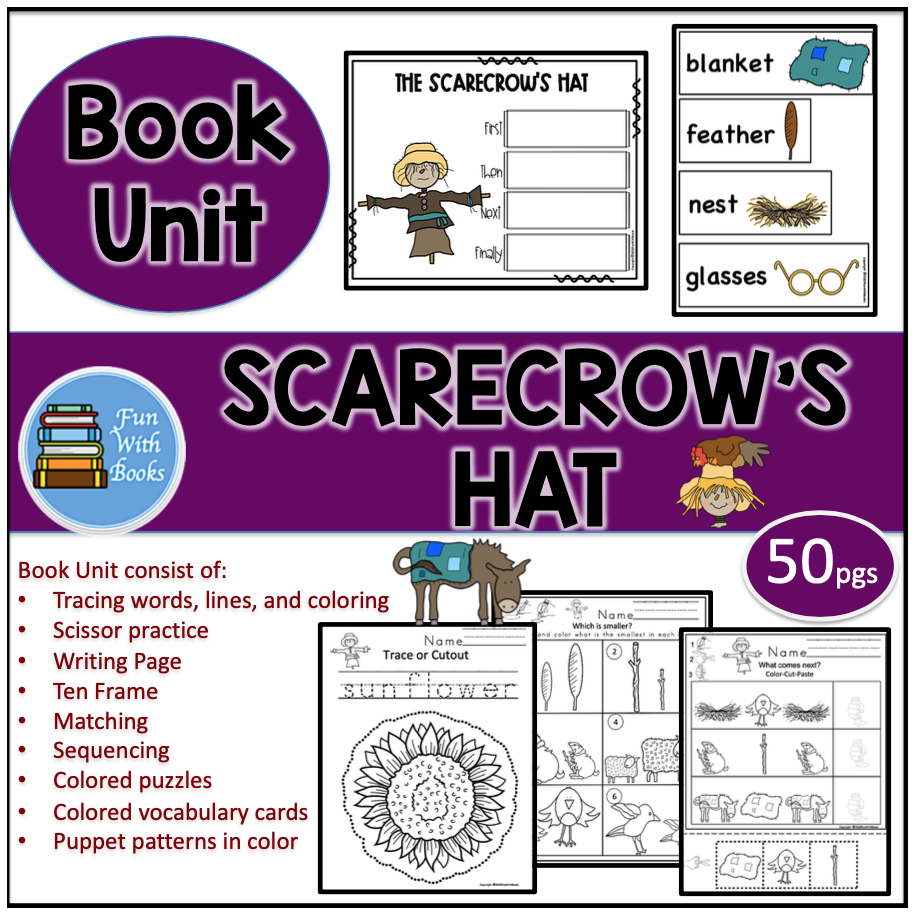 SCARECROW'S HAT BOOK UNIT ~ Book Units by Lynn