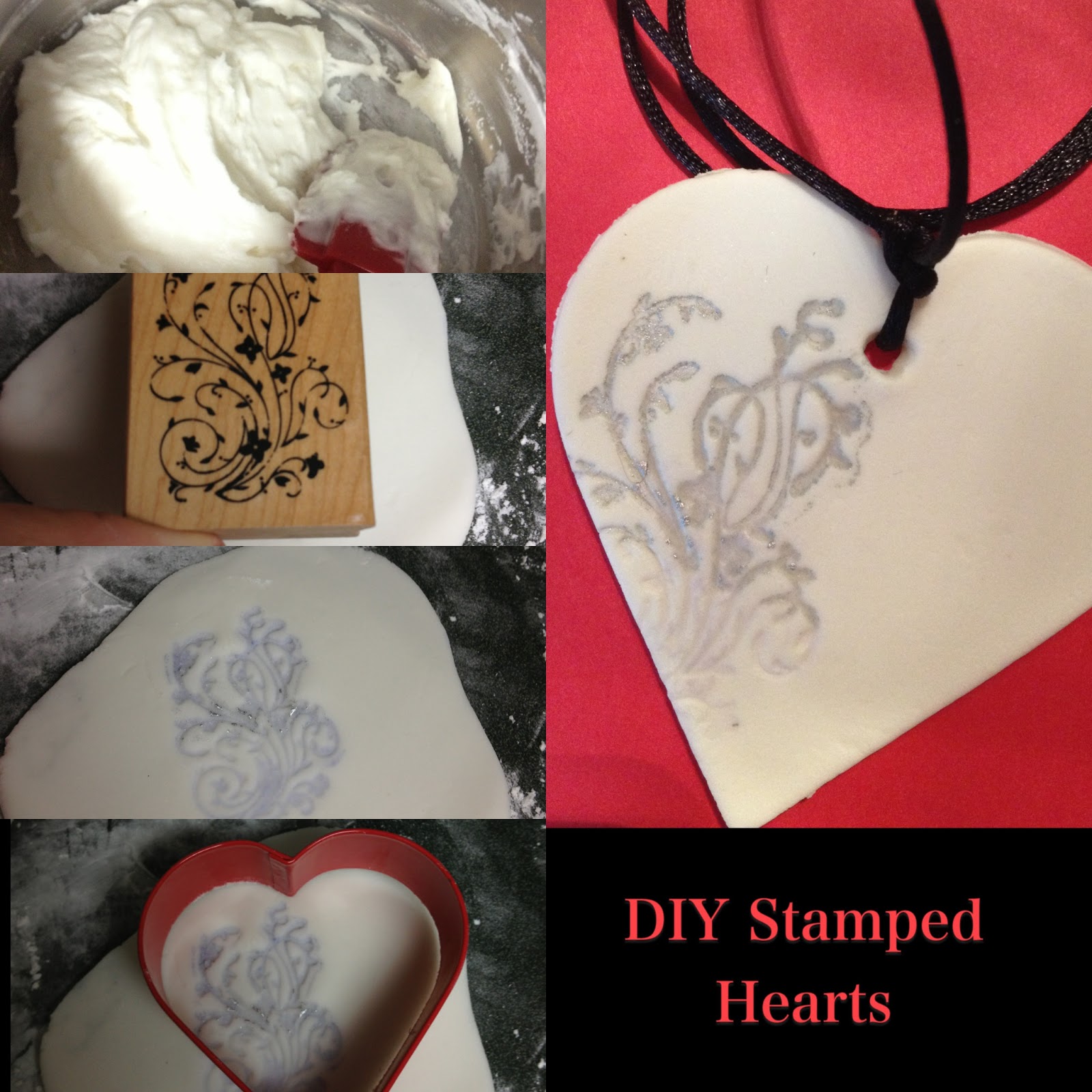 DIY Stamped Hearts - Outnumbered 3 to 1