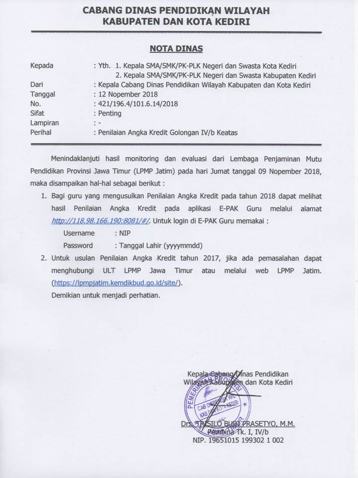 contoh surat nota dinas
