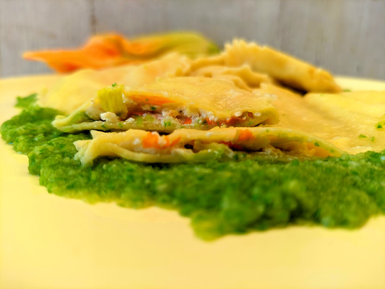 acqua e farina-sississima: ravioli ripieni di ricotta e fiori di zucca