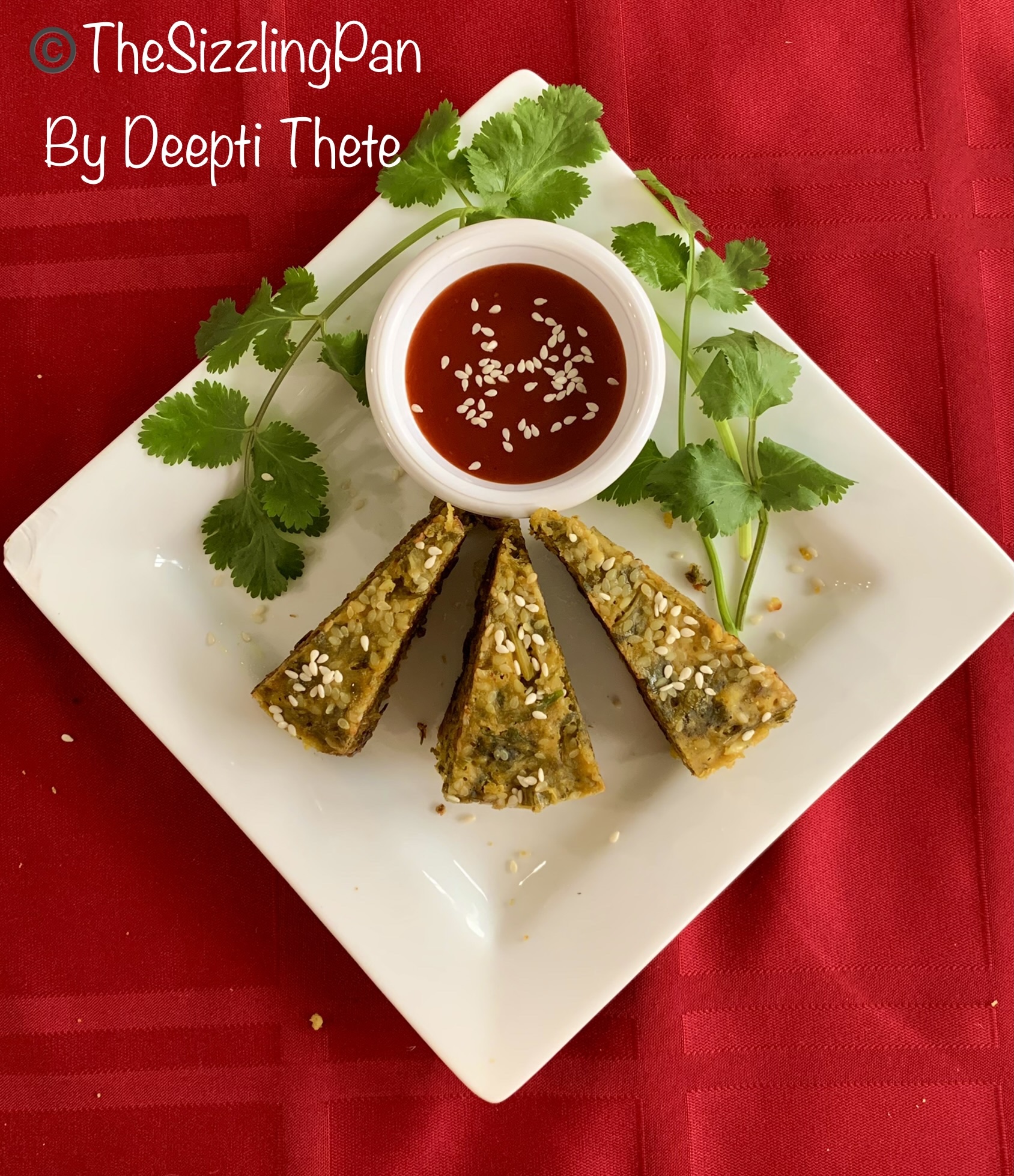 The Sizzling Pan: "Appetizers"- Kothimbir Vadi / Cilantro Wedges