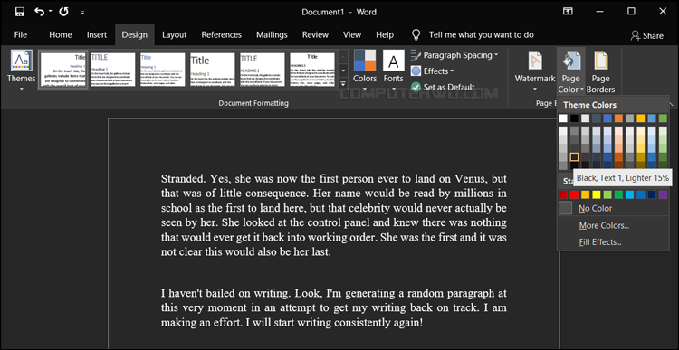 How To Activate The Night Mode In Microsoft Word how-to-activate-the-night-mode-in-microsoft-word
