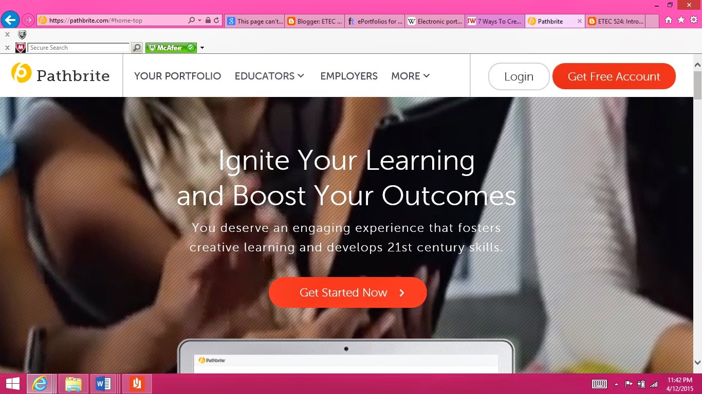 ETEC 524: Introduction to Educational Technology: Tech Play 2: e-Portfolio