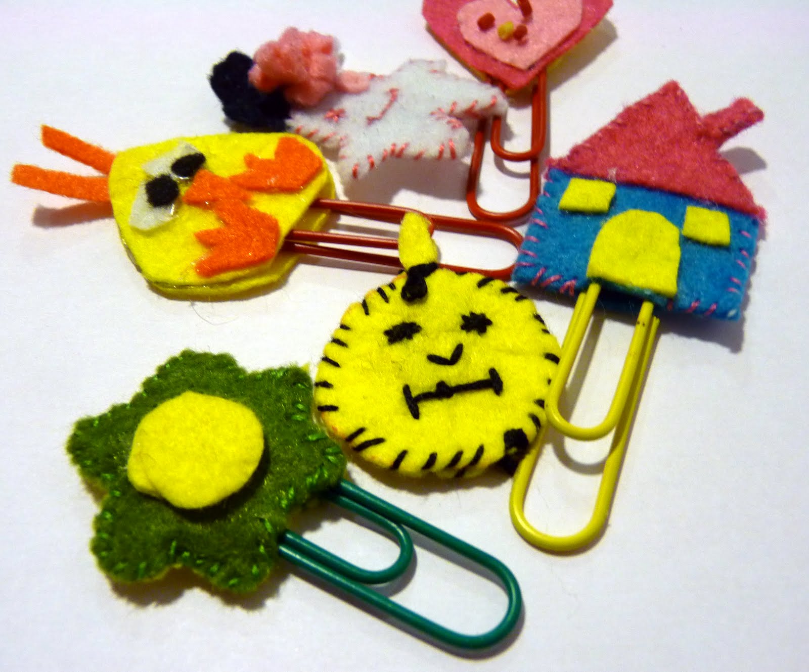 Clips forrados en fieltro. ~ vero4casa