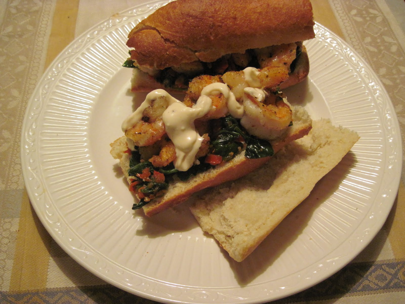 red barn cafe: Day 3 - Spa Shrimp Sandwich