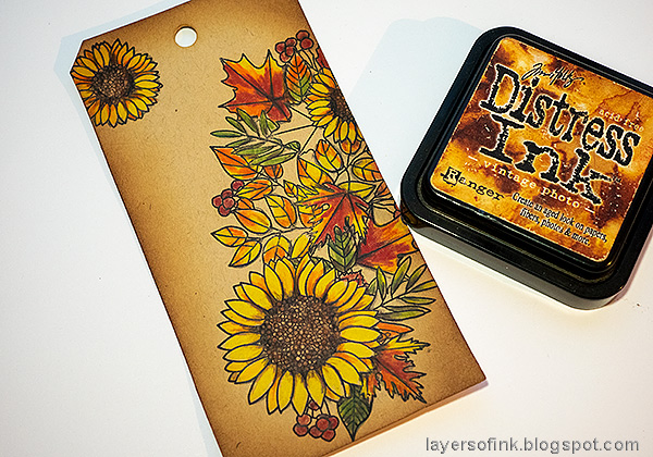 Layers of ink: Leaves on Kraft Tag Tutorial