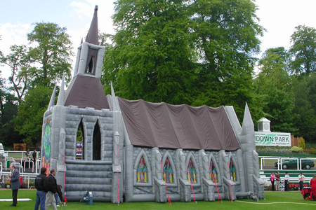 He Died For My Grins: Inflatable Church