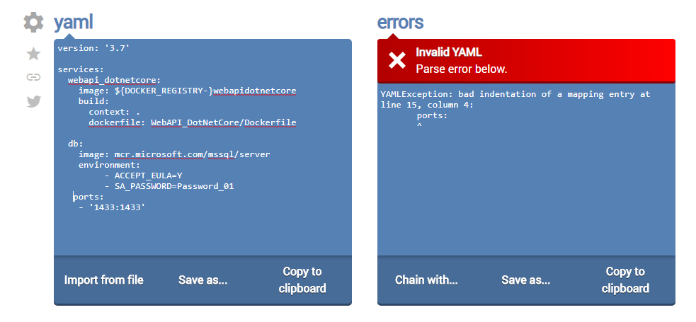Tech Corner A Cool Tool To Validate The Yaml Content On Building The Docker Composeyml File