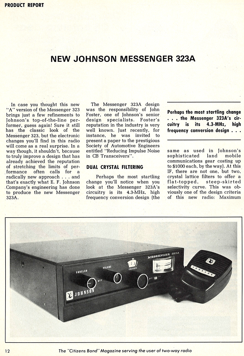 CB DAZE: A FOND LOOK BACK AT THE EF JOHNSON MESSENGER 323-A 23CH CB