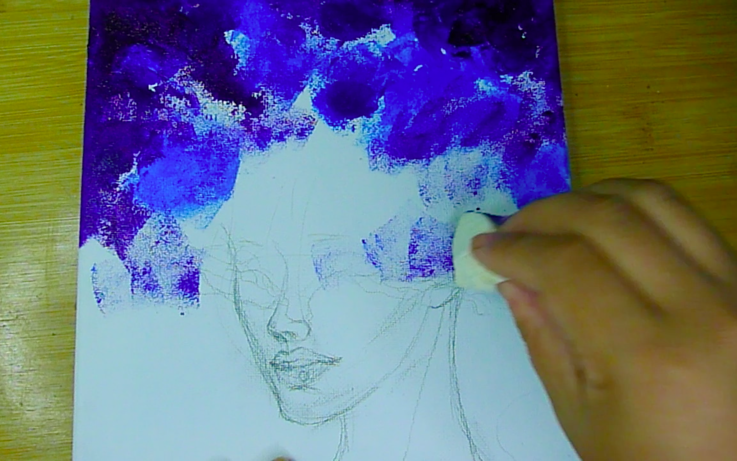 Acrylic Woman under the mist|How to draw step by step tutorial for ...