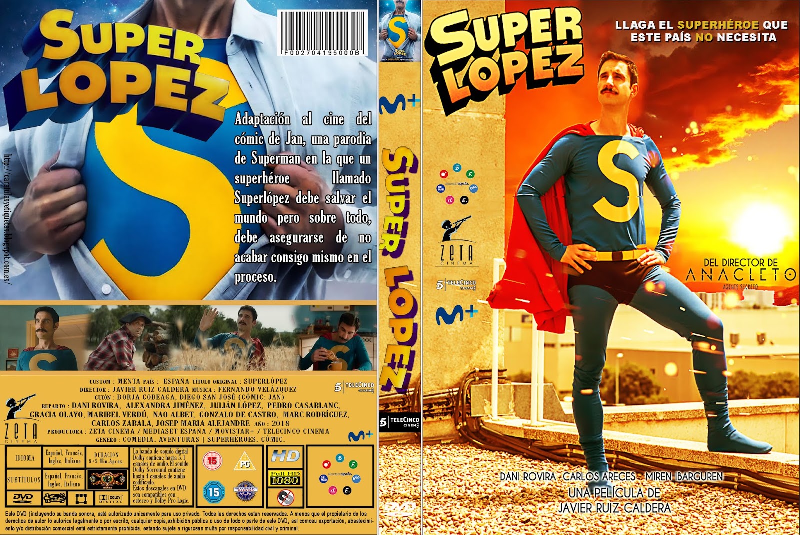 Caratulas y etiquetas: Super Lopez