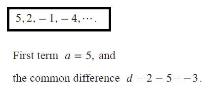 OMTEX CLASSES: Find the first term 'a' and the common difference 'd'.