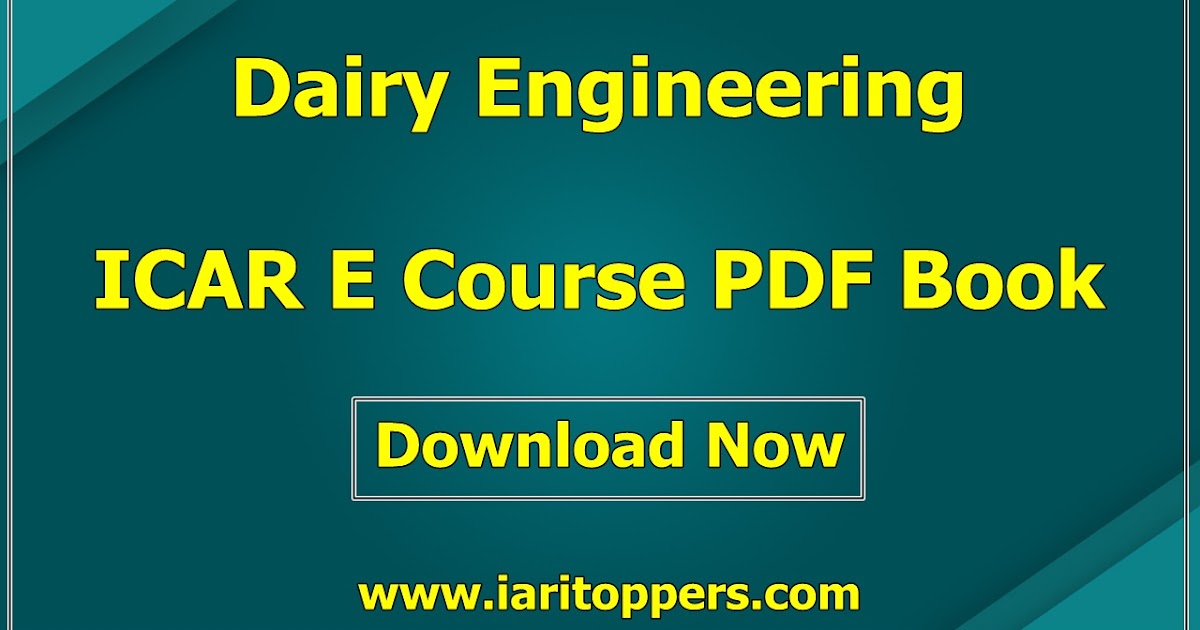 Dairy Engineering ICAR e course PDF Book Download E Krishi Shiksha