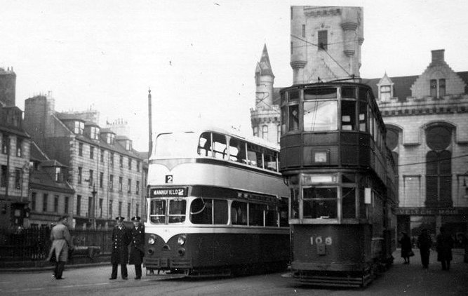 Tour Scotland: Old Photographs Trams Aberdeen Scotland