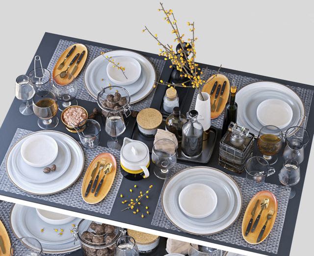 Table setting 09 3d model