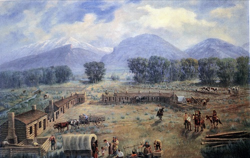 New Temple in Provo: Sunny Day, Snow On The Mountains