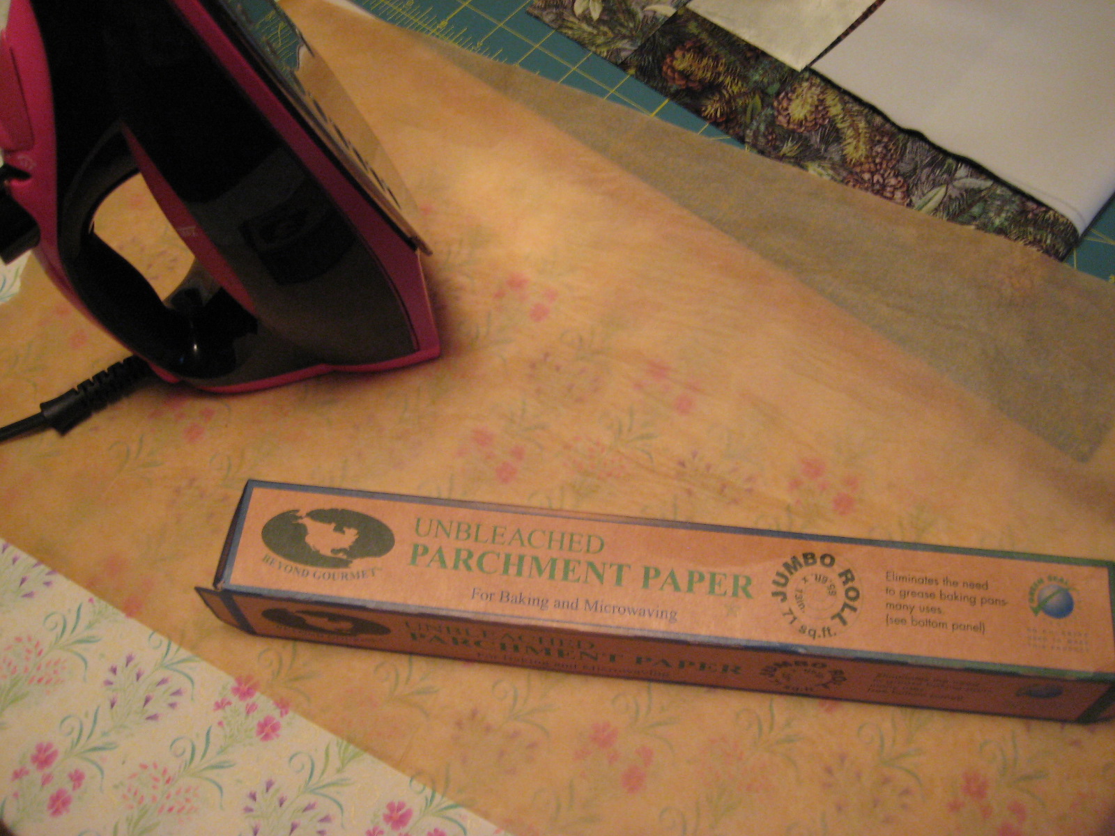 Quilt to the Edge....: Preparing satin fabric for quilting