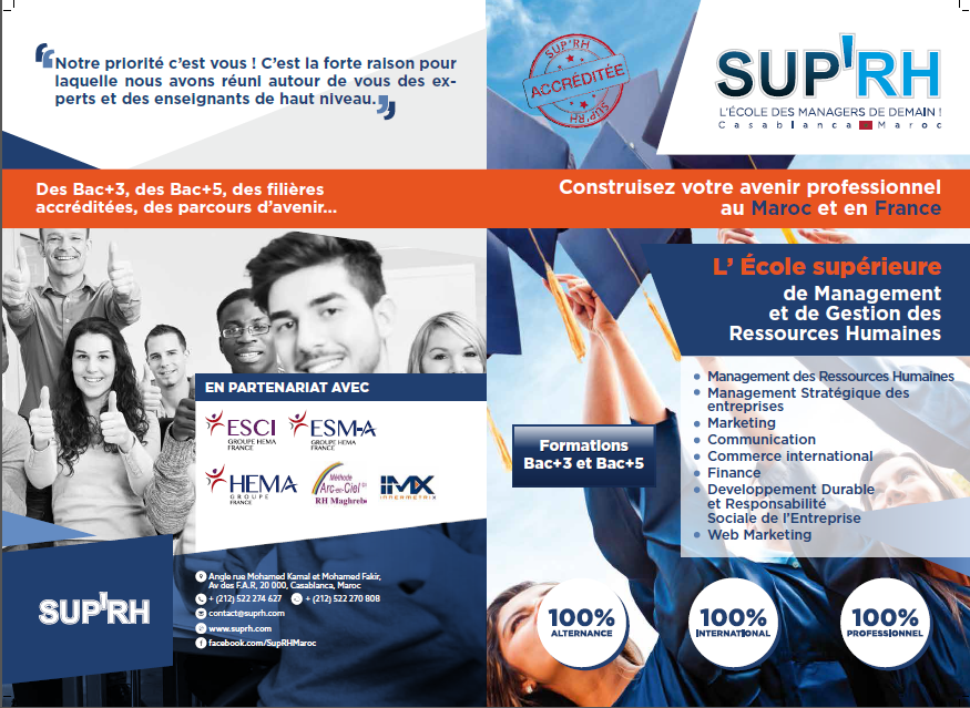 RHOPE CONSEILS-Le blog: Test D'admission à Sup'rh Maroc organisé à ...