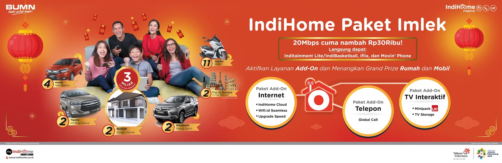 PROMO IMLEK 2018 PASANG BARU INDIHOME PALEMBANG ~ Daftar Berlangganan ... PROMO IMLEK 2018 PASANG BARU INDIHOME PALEMBANG ~ Daftar Berlangganan ...