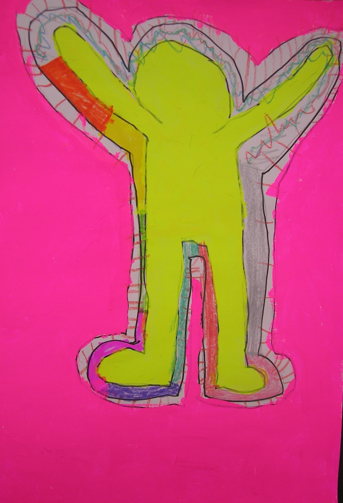Mrs. Manzella's Student Gallery: 1ST GRADE: KEITH HARING ACTION FIGURES