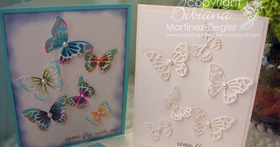 Stamping with Bibiana: Cards with Butterflies using Memory Box Dies