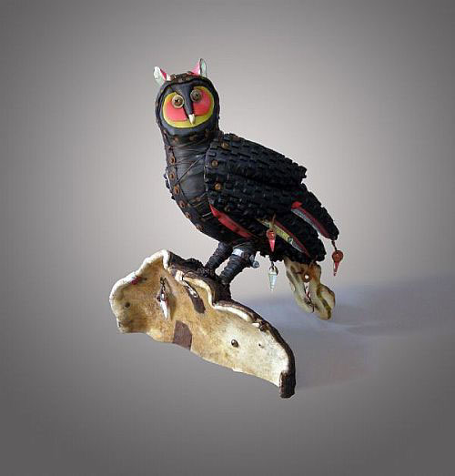 My Owl Barn: Life-like Animal Sculptures Made with Found Objects