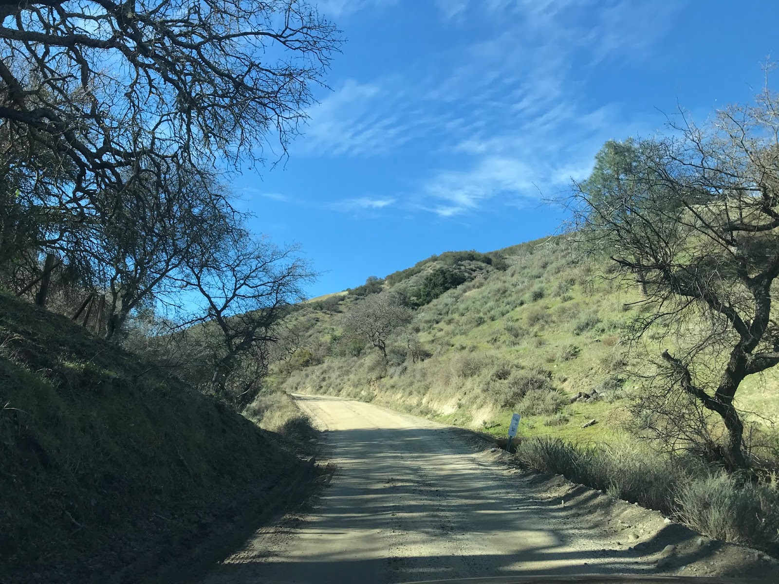 La Gloria Road and Gloria Road; descending the ridge the Gabilan Range ...