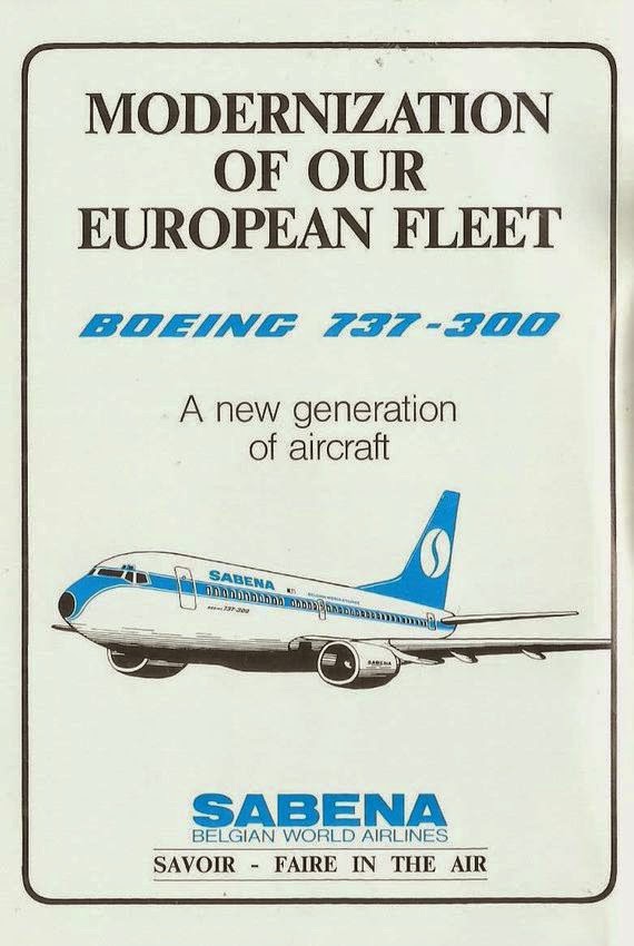 Airline memorabilia: Sabena (1988)